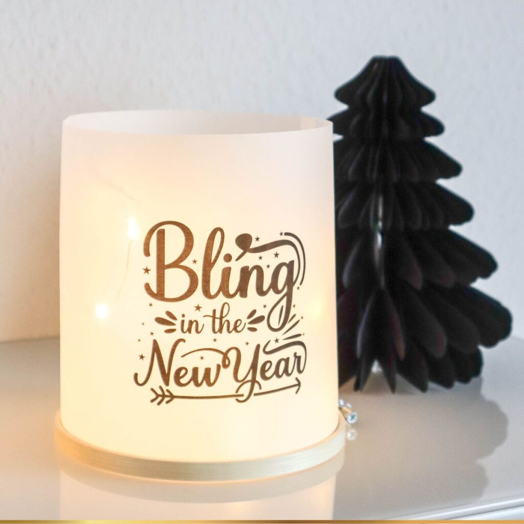 DIY Druckvorlagen für Silvester-Windlichter 2026 mit Stickrahmen